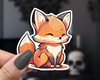 RED FOX // Weatherproof Outdoor Sticker // Laminated Vinyl - Etsy
