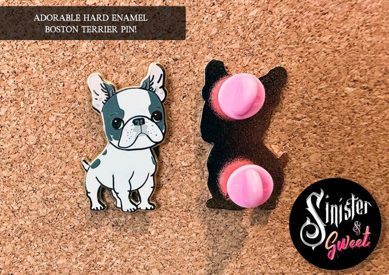 Boston Terrier Enamel Pin - Etsy