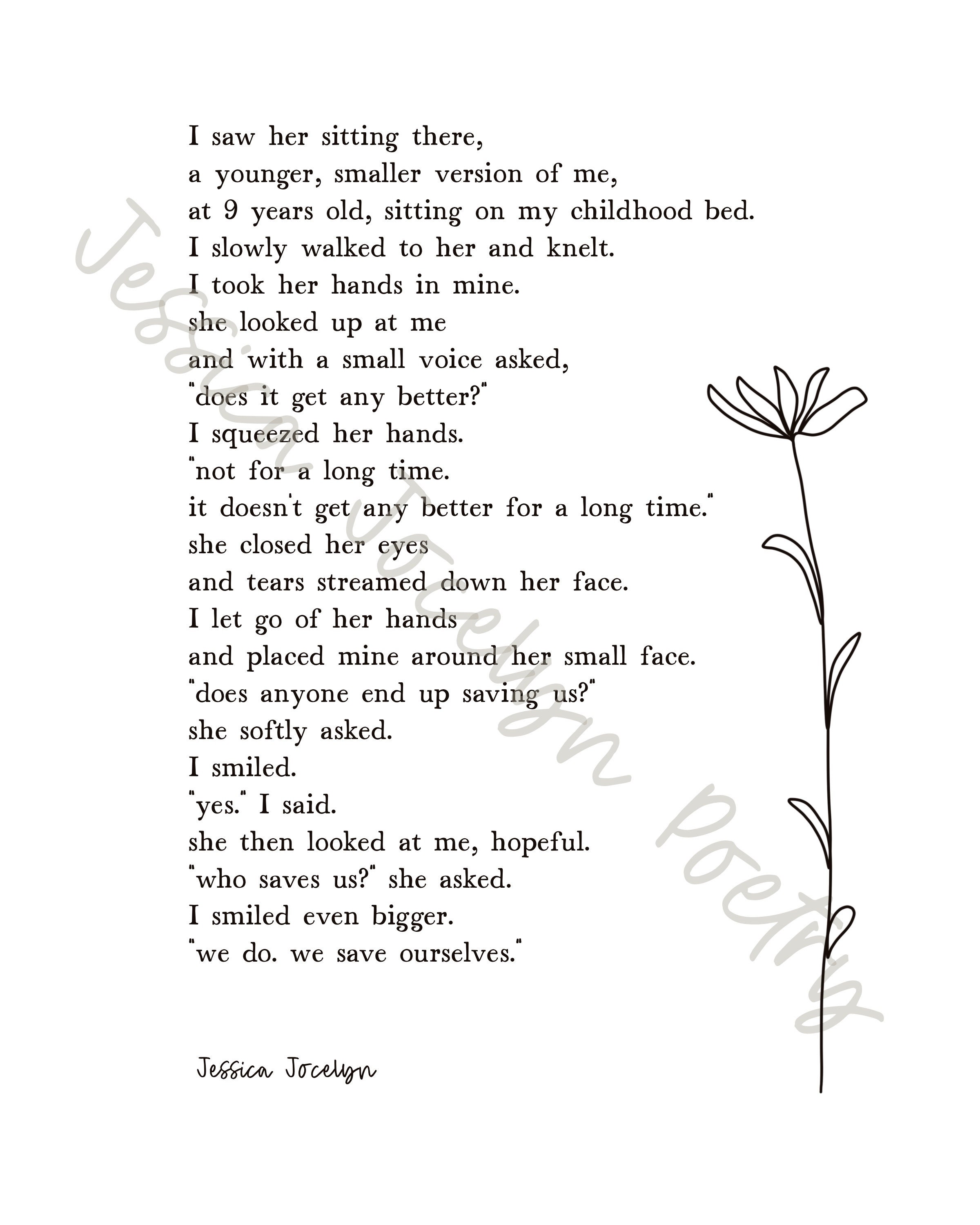 We Save Ourselves Poem - Etsy