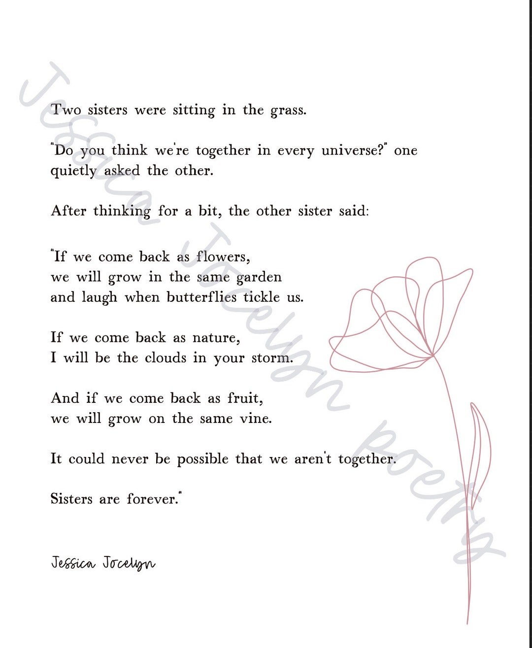 Sisters Are Forever Poem - Etsy