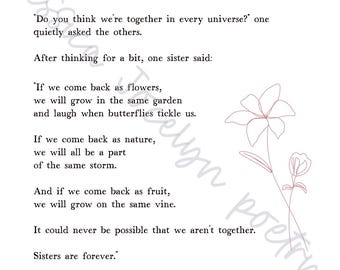 Sisters Are Forever Poem - Etsy