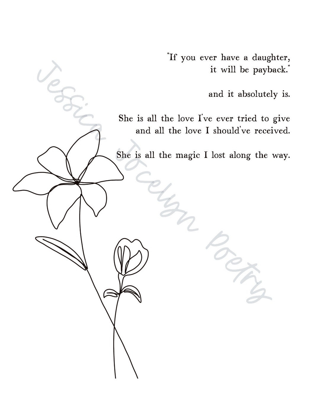 If You Ever Have a Daughter Poem - Etsy