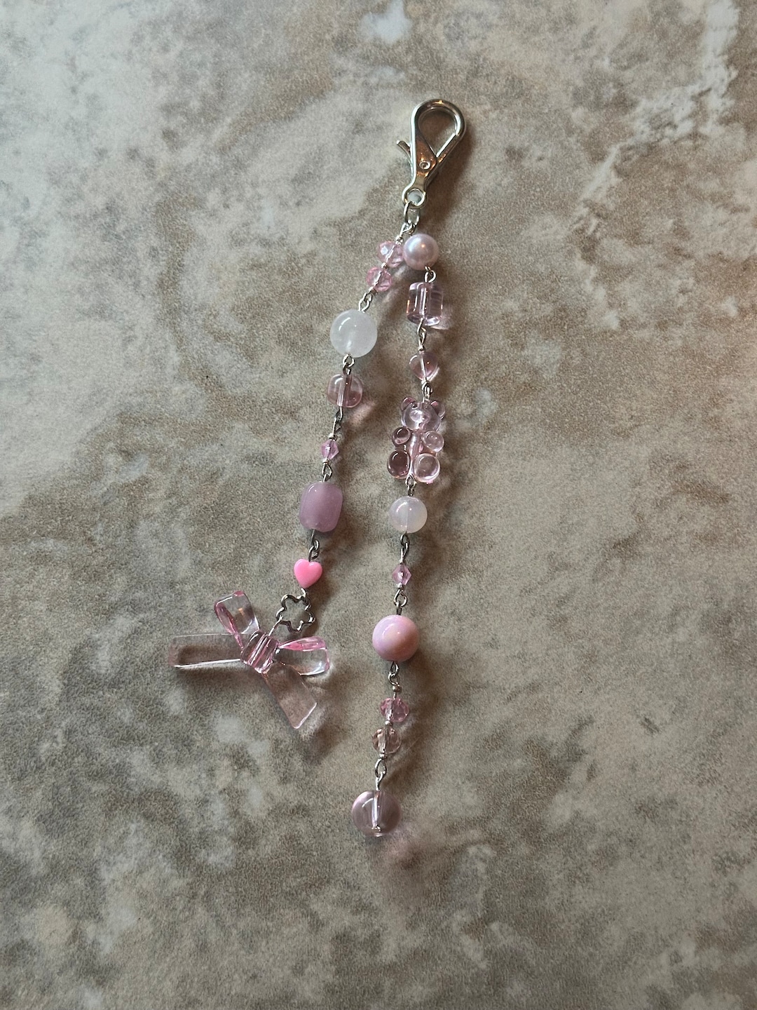 Pink Girly Keychain - Etsy