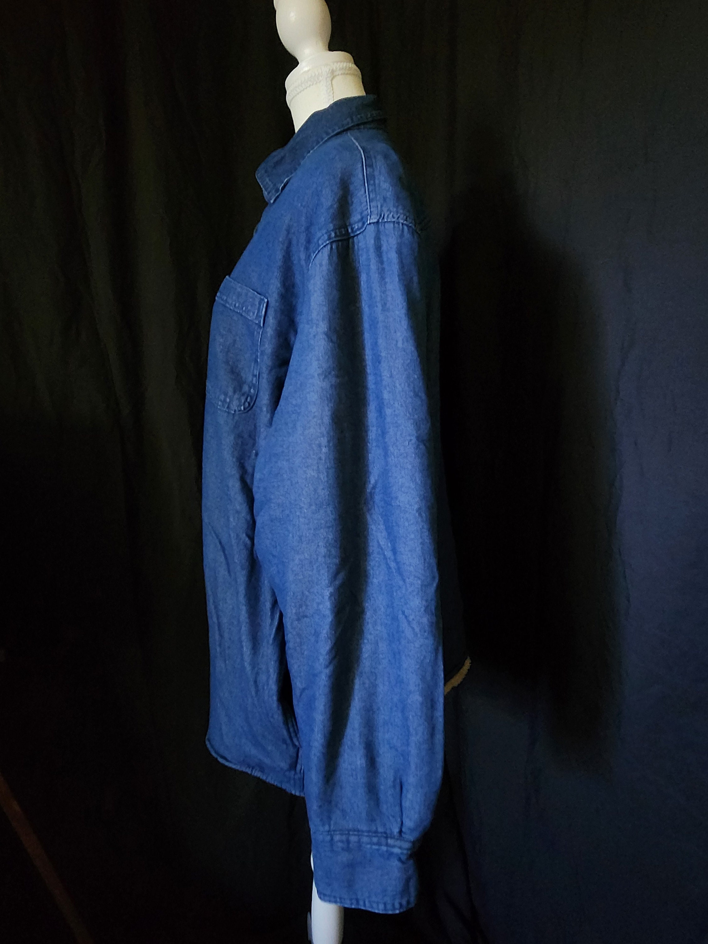 Vintage Wrangler Blue Denim Jacket Rodeo Western Ranch WRANGLER ...