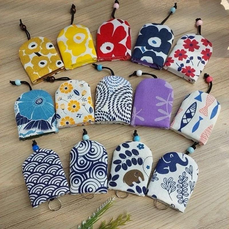Handmade Fabric Key Pouch: Soft Pull-up Key Case - Etsy