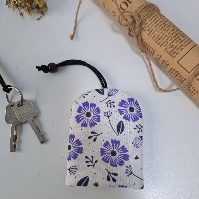 Handmade Fabric Key Pouch: Soft Pull-up Key Case - Etsy