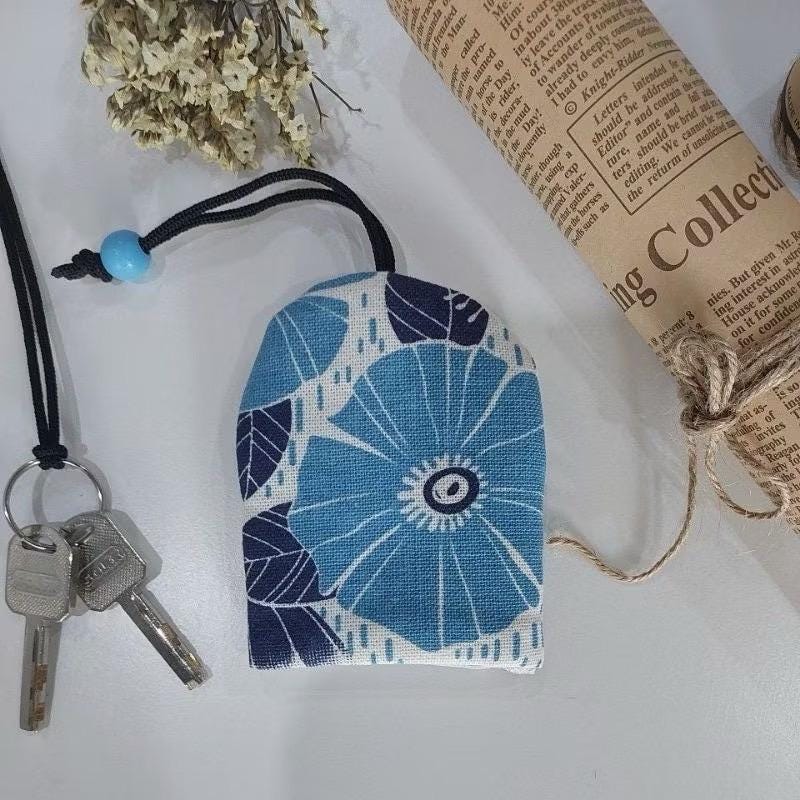 Handmade Fabric Key Pouch: Soft Pull-up Key Case - Etsy