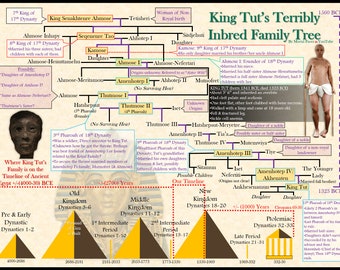 King Tut's Inbred Family Tree Poster 24 X 18 Version 2 by - Etsy