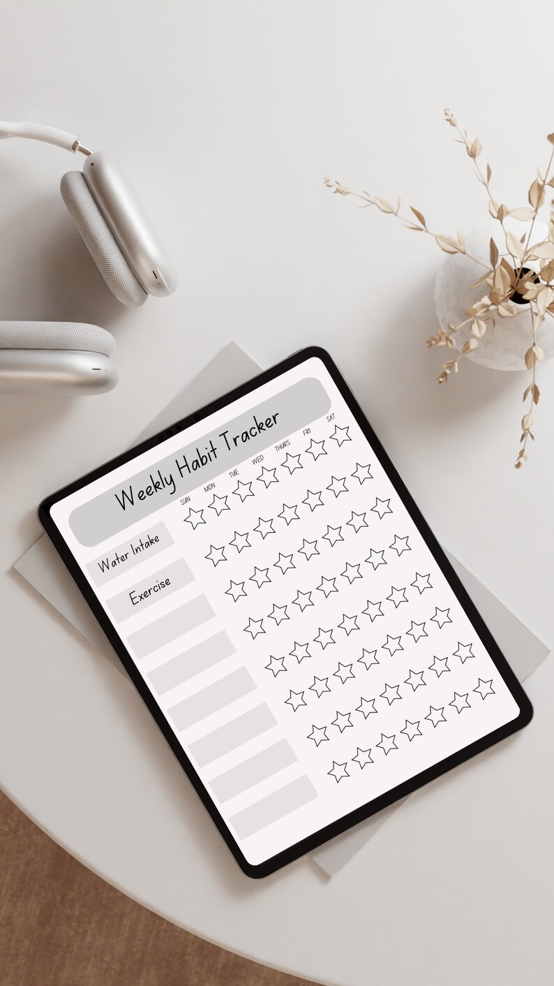 Weekly Habit Tracker Digital Printable Download for Planning and ...