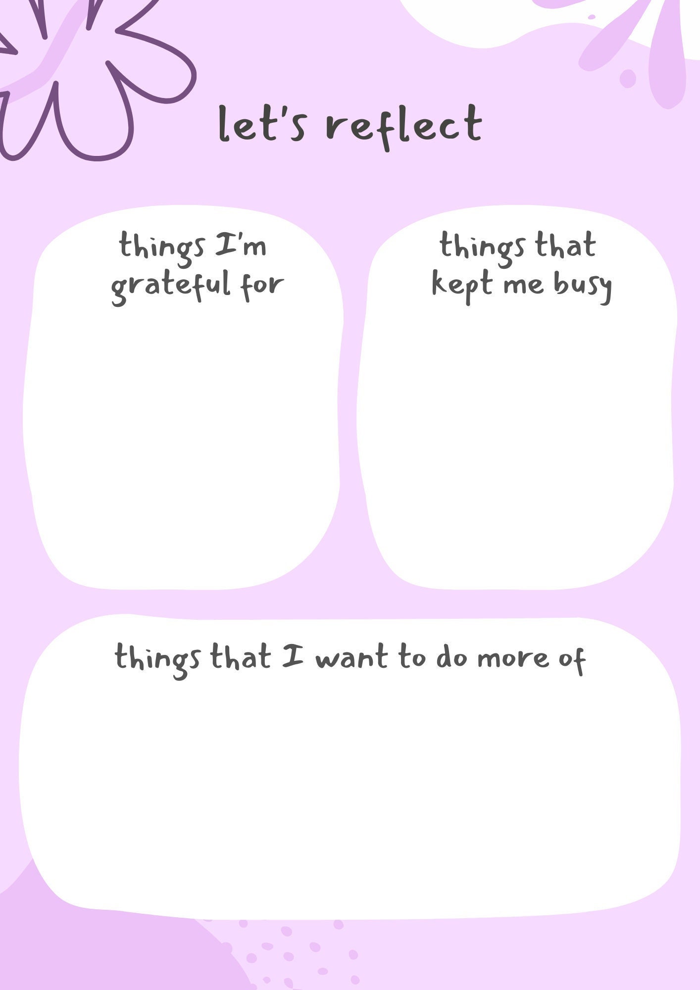 Reflection Digital Printable Download Worksheet for Easy Reflection - Etsy