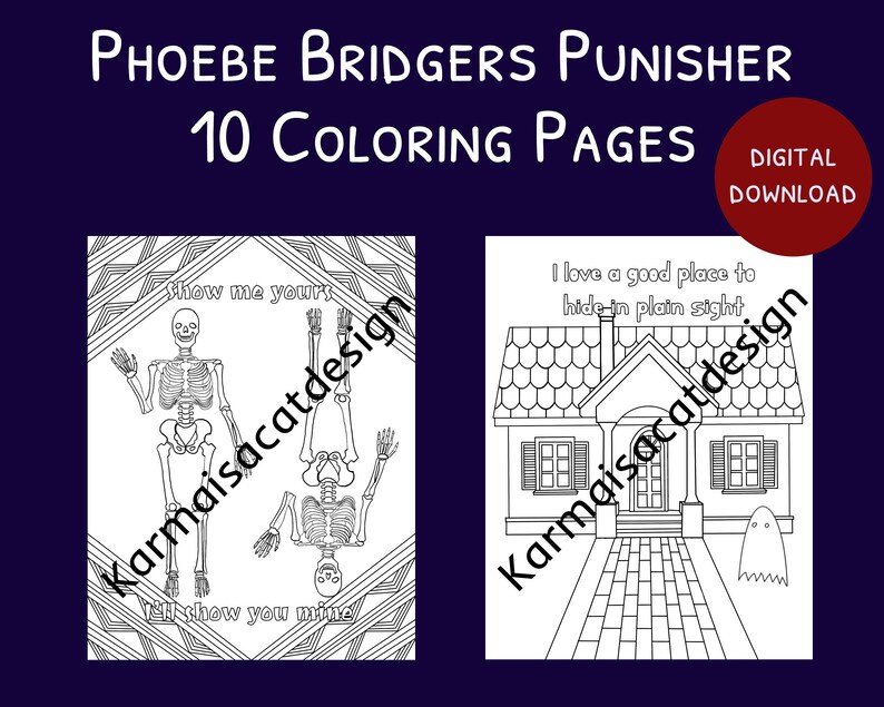 Phoebe Bridgers Punisher Adult Coloring Pages - Etsy