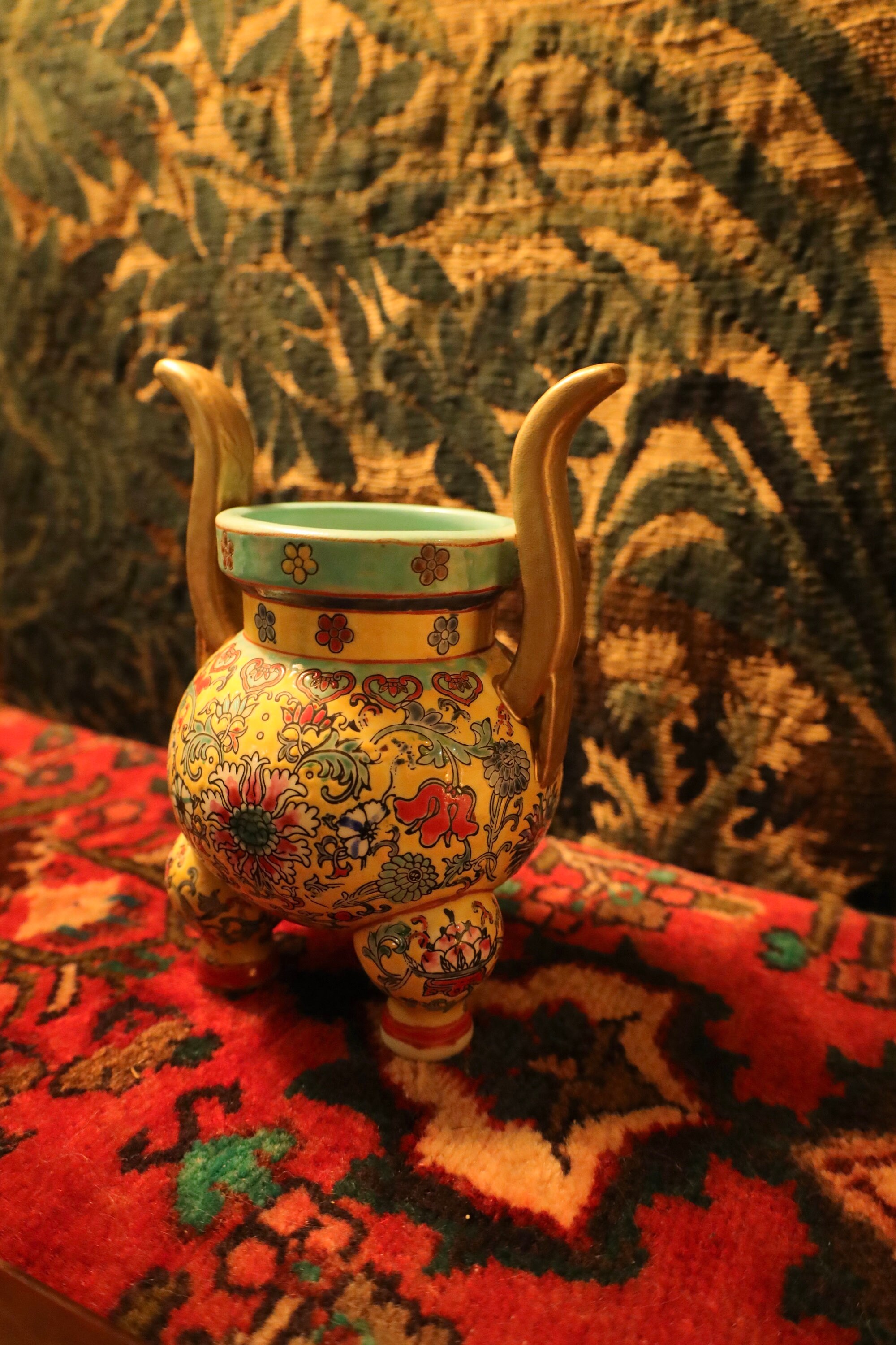 Antique Yellow Famille Rose Incense Censer Pot - Etsy