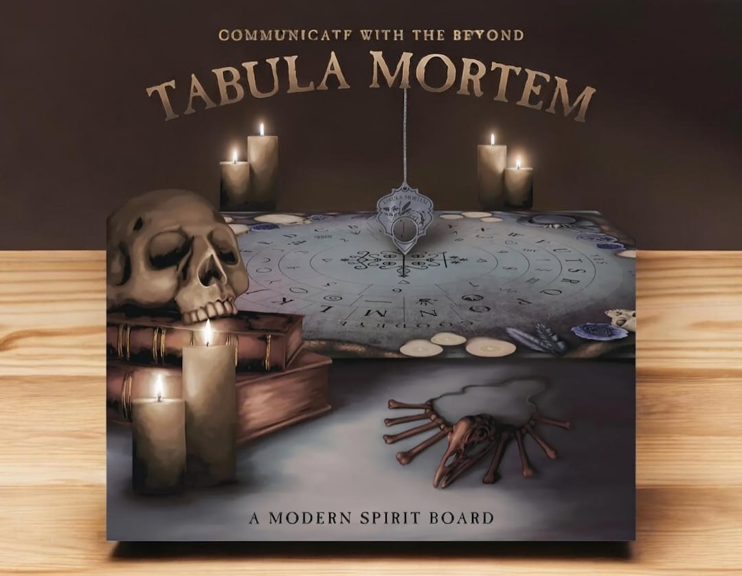 Quija Board Round Tabula Mortem With Guide Book Divination Tools A ...