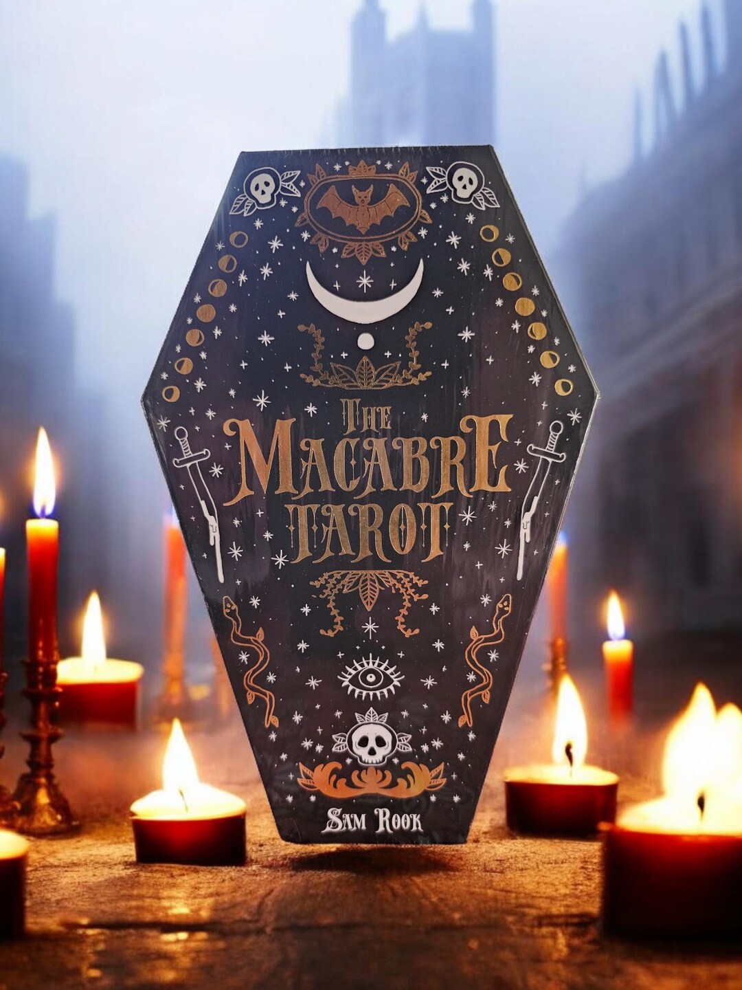 Baraja de tarot macabra con guía/ Baraja de tarot premium con forma de ...