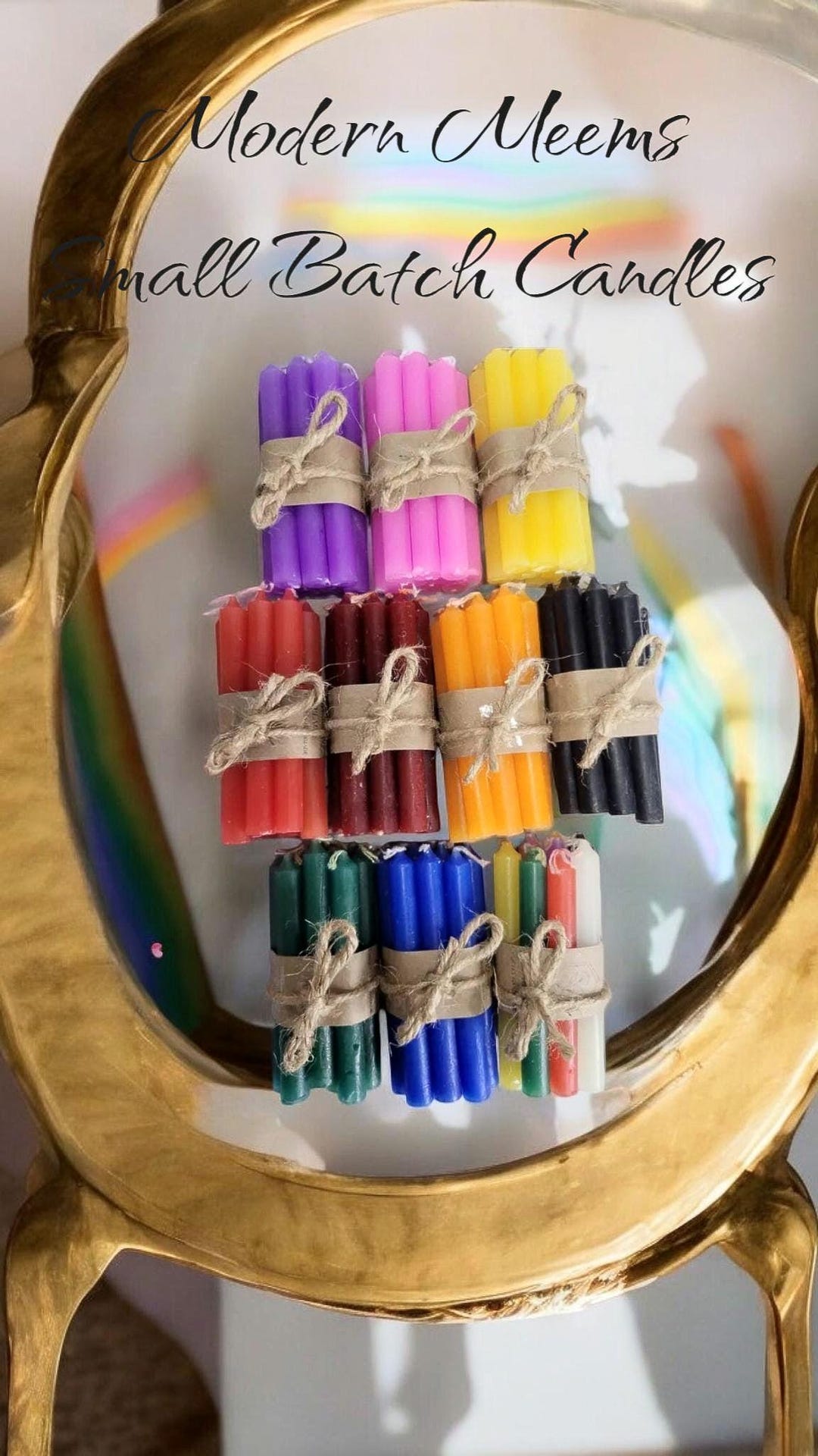 Chime Candles in Many Colors Set of 10 Paraffin Wax Ritual Candles ...