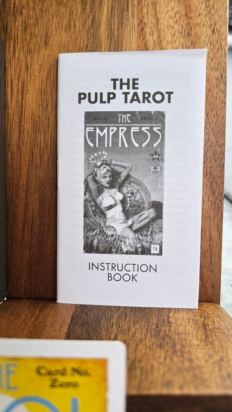 Pulp Fiction Tarot Deck Guide Book Vintage Themed Tarot Deck - Etsy