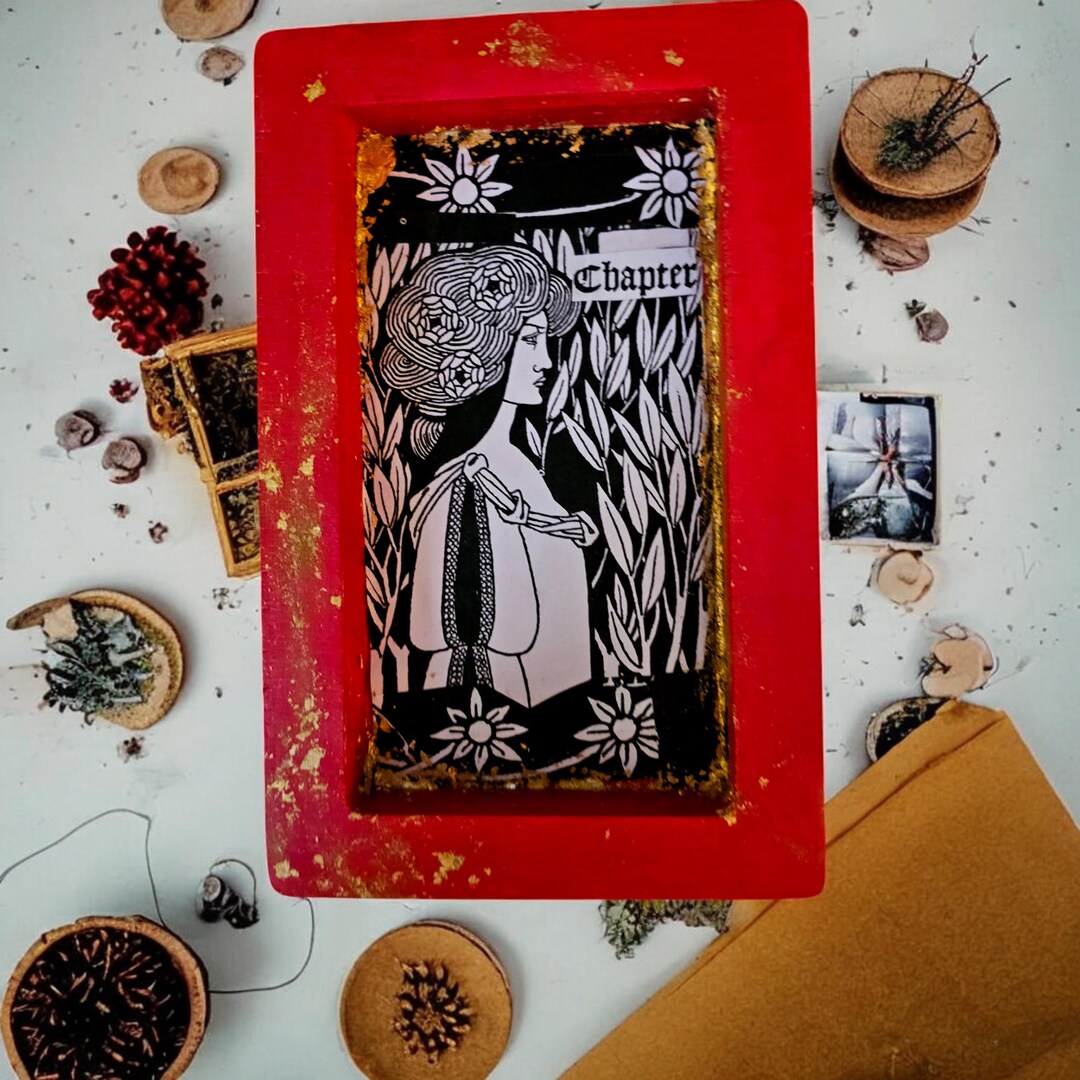 Art Deco Picture Collage Tray Beardsley Art Tray With Gold Leaf Accent ...