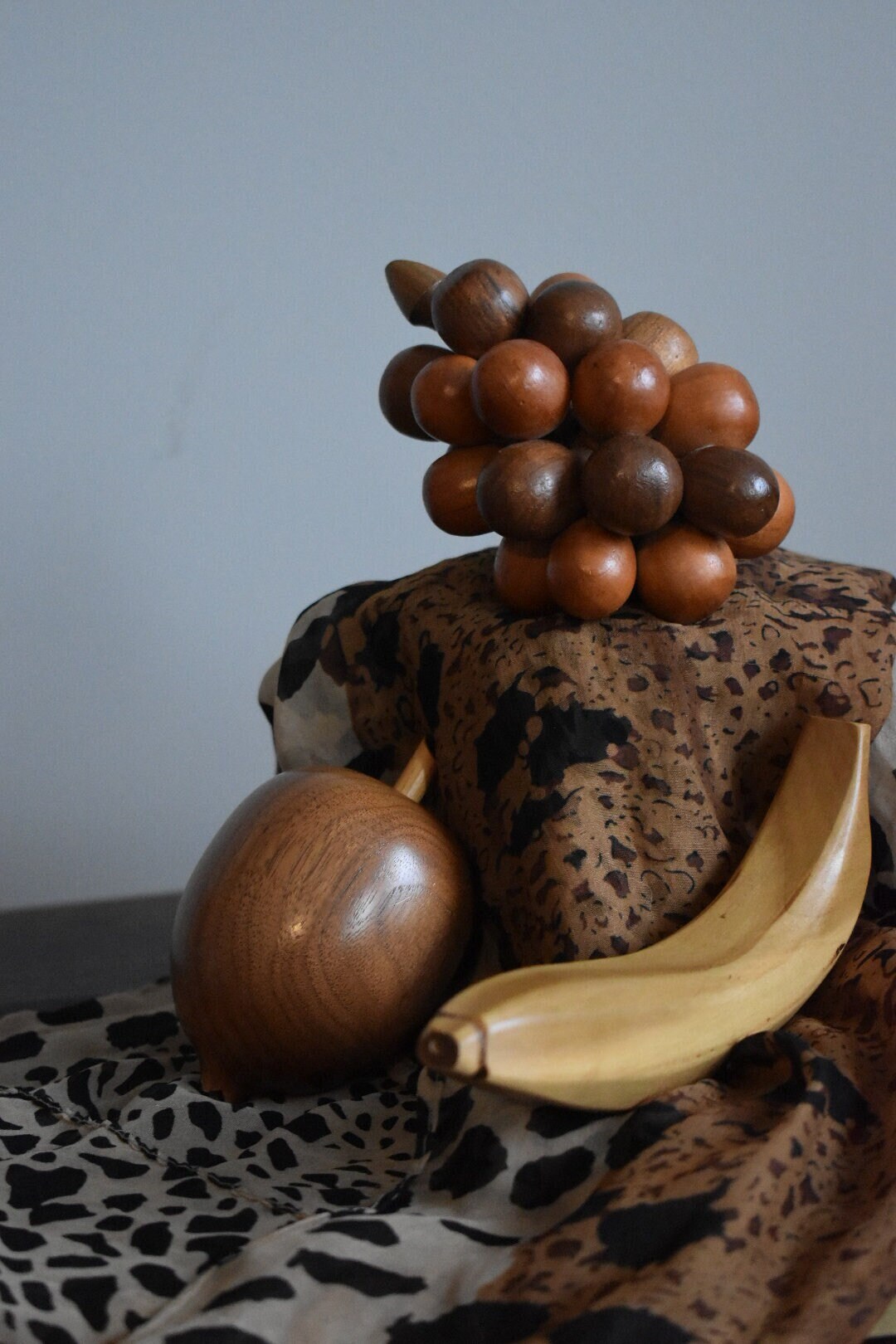 Vintage Mid Century Modern Wooden Fruit 3 Pc Set, Vintage Wooden Fruit ...