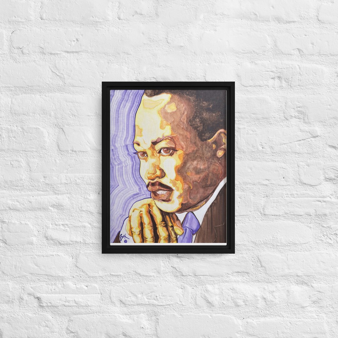 Martin Luther King Oil Painting Framed Print on Canvas. - Etsy