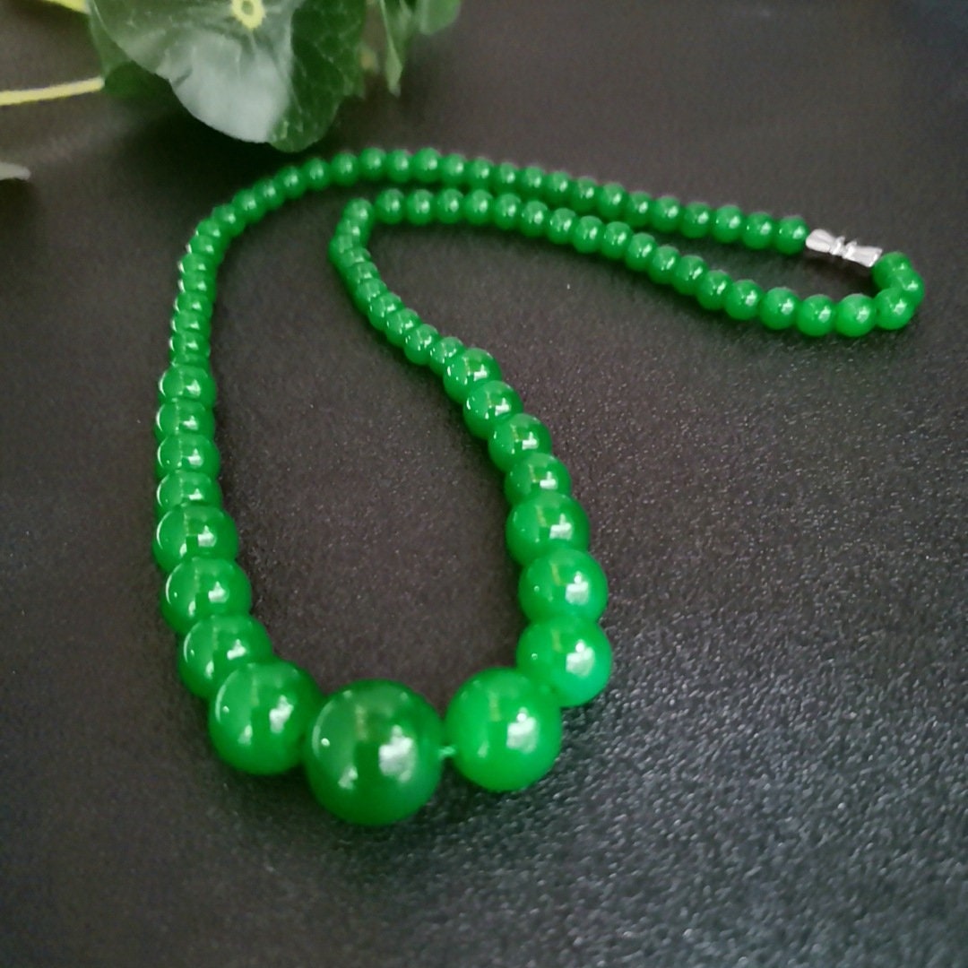 Jade Beaded Necklace - Etsy
