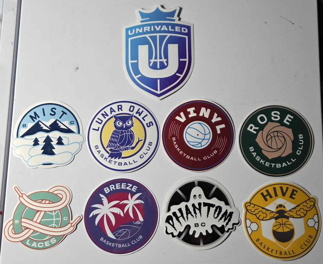 All 8 Unrivaled Teams Die-cut Sticker Pack (waterproof) - Etsy