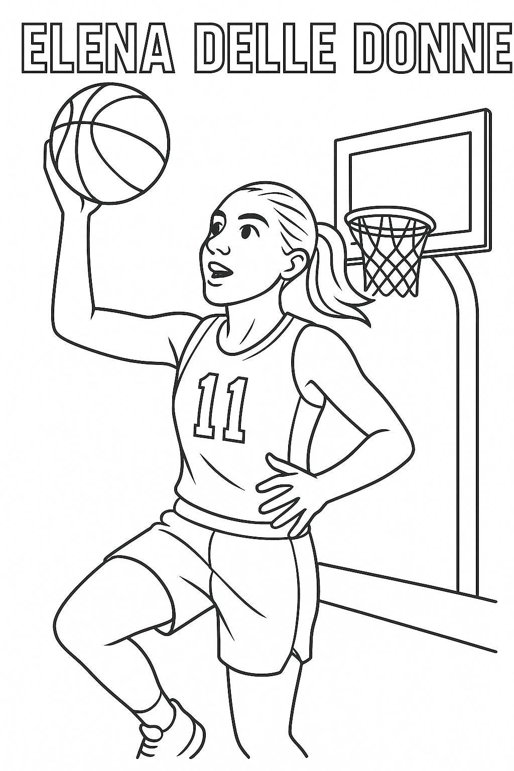 WNBA Player Coloring Pages - Etsy