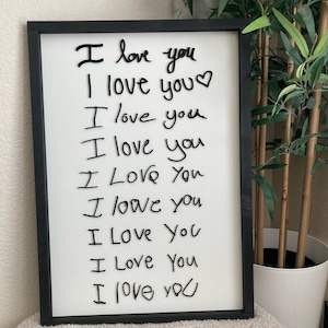 Personalized "i Love You" Sign: Handwritten Sign. 3D Laser Cut Wood ...