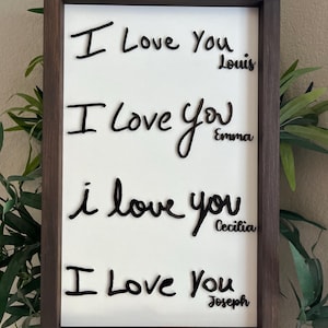 Personalized I Love You Sign WITH NAMES: 3D Laser Cut, Custom Wood ...