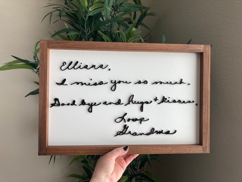 3D Laser Cut Handwritten Note - Personalized Sign From Handwriting - Etsy
