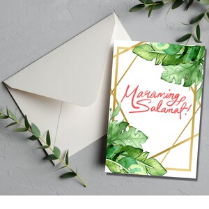 Filipino Tagalog Thank You Card|5”x7"|digital|ready to Print| Maraming ...