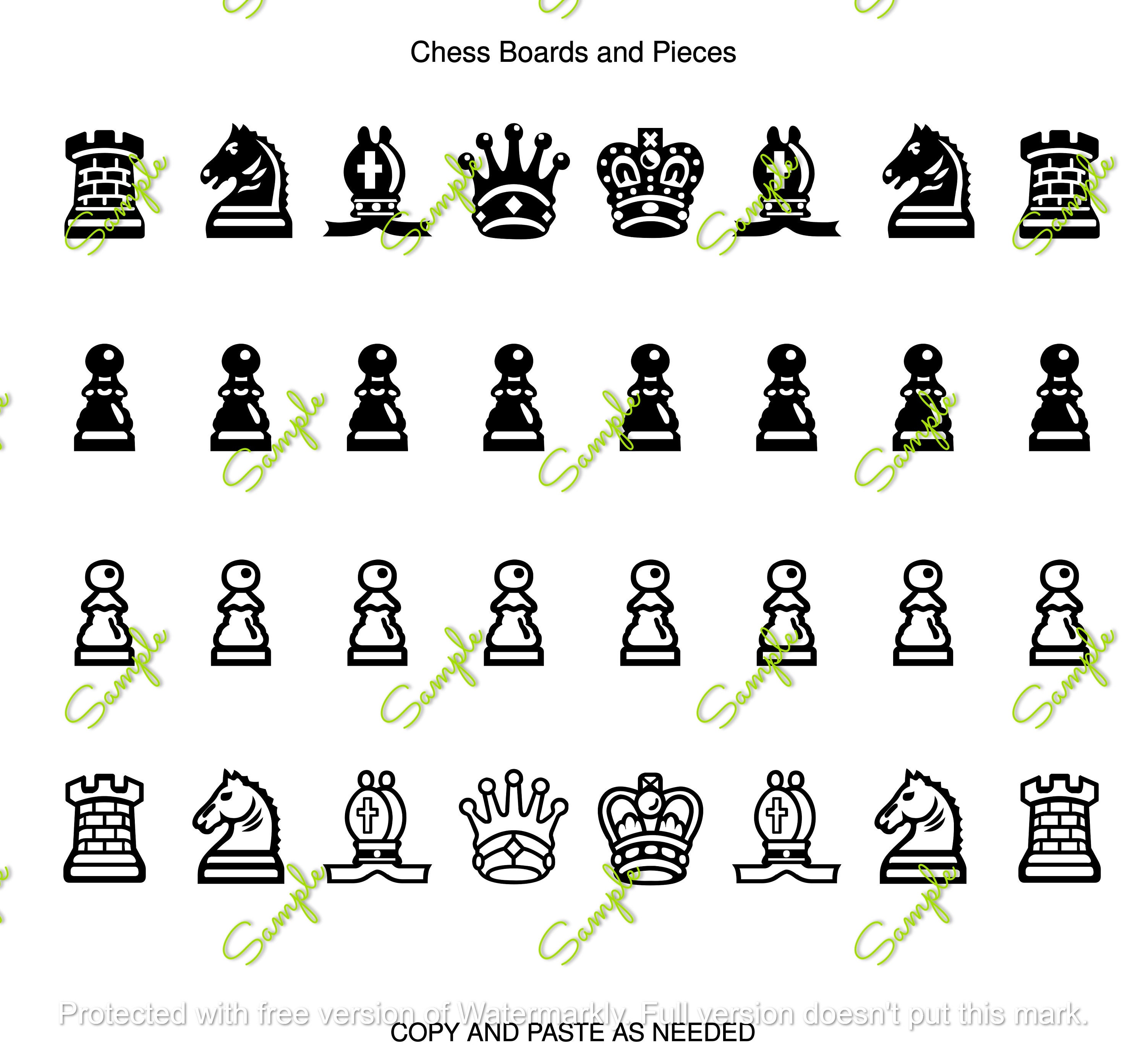 Chess SVG Pack: Create Your Own Handmade Luxury Chess Set With 2 Board ...