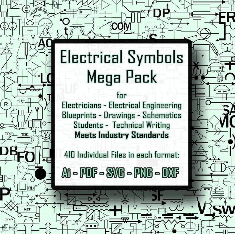Electrical Symbols Mega Pack SVG Ai Png Dxf PDF - Etsy UK
