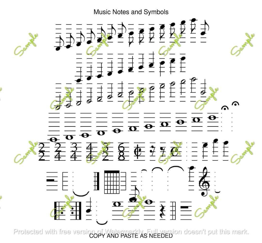 Music Notes and Score SVG Ai Png Dxf PDF Pack - #9 - Etsy Canada