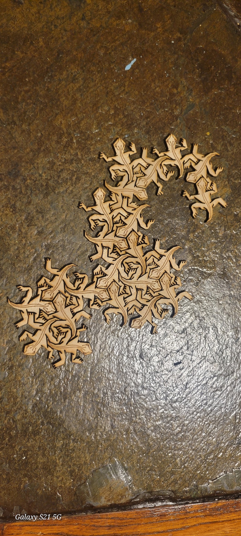 Escher Lizard Interlocking Puzzle Pieces - Educational Toy With Art ...