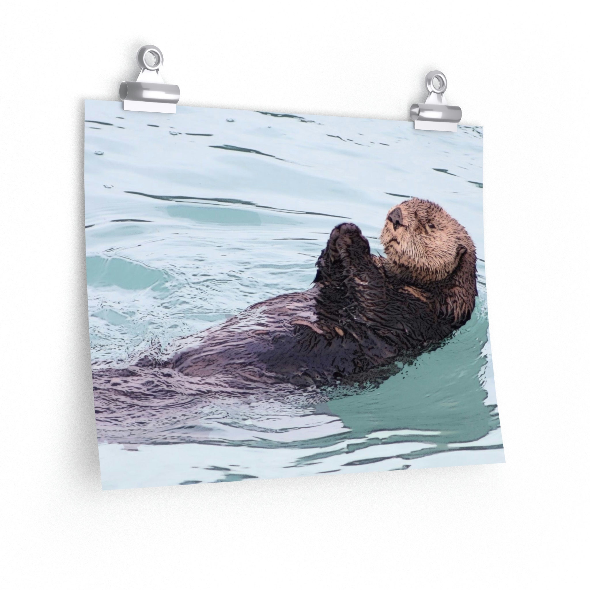 Otter Clapping Premium Matte Poster Wall Art Otter Poster - Etsy