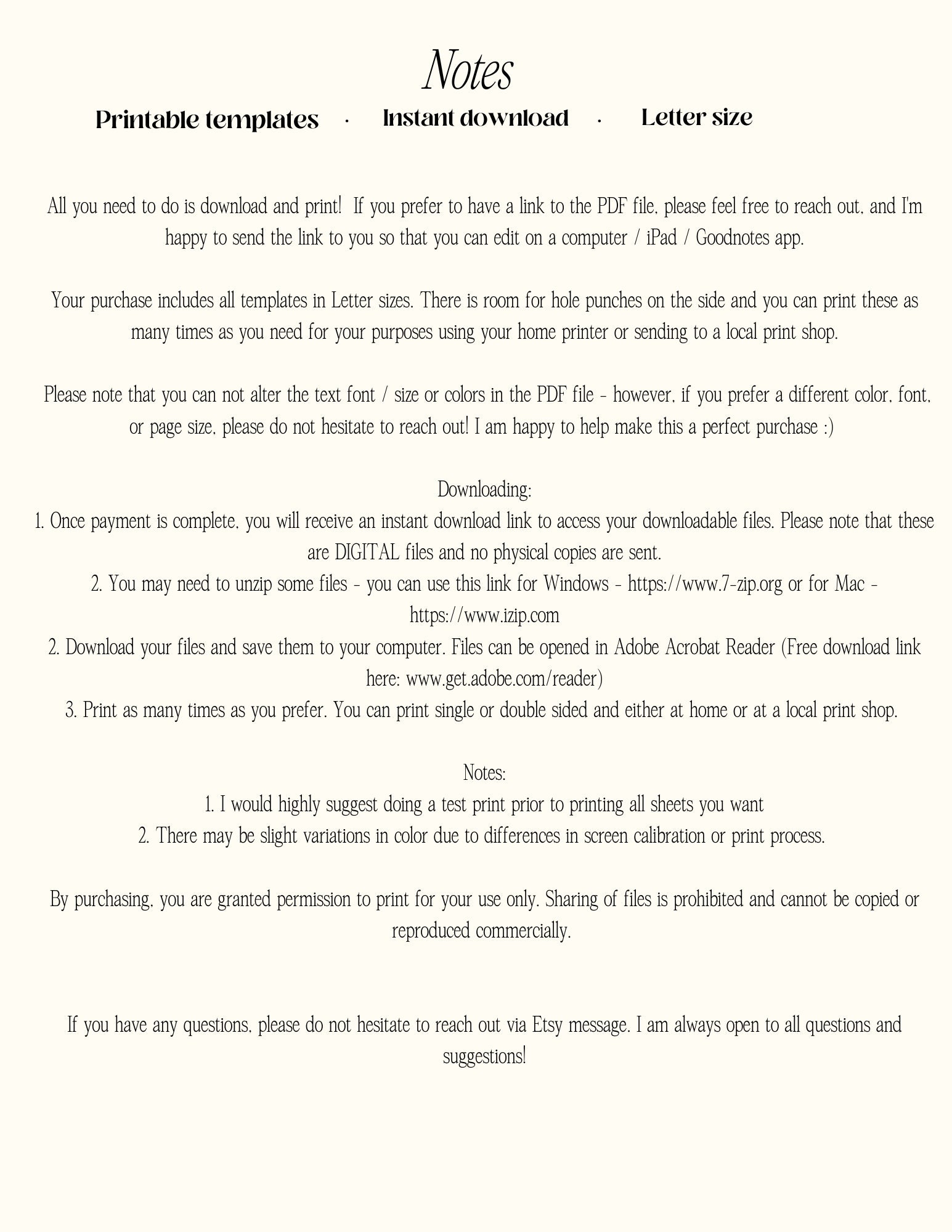 Printable Life Planner, Home Management Templates, Instant Download ...