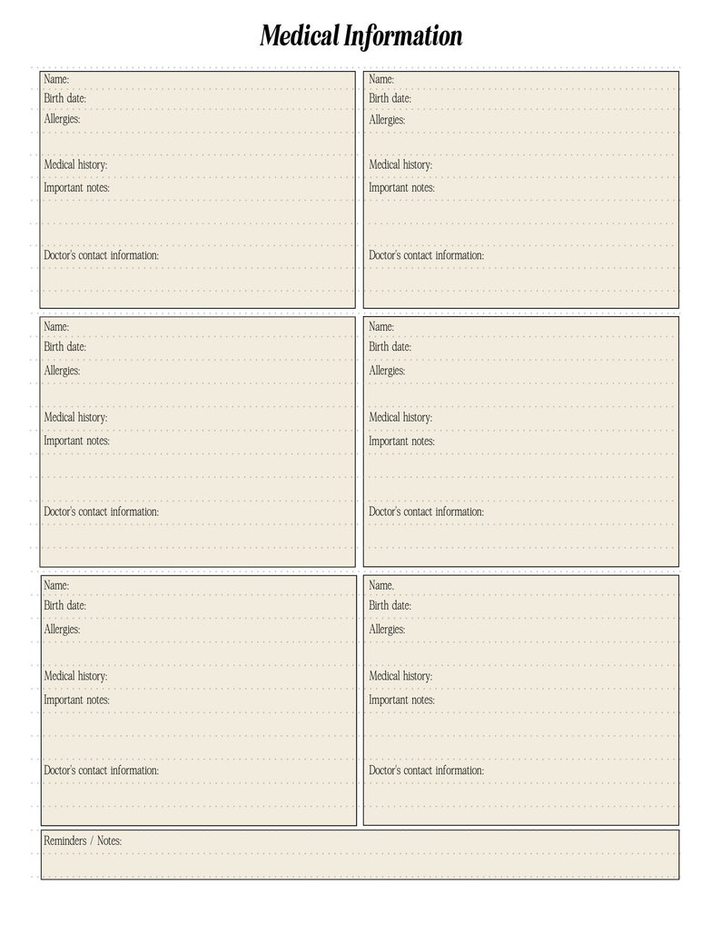 Printable Life Planner, Home Management Templates, Instant Download ...