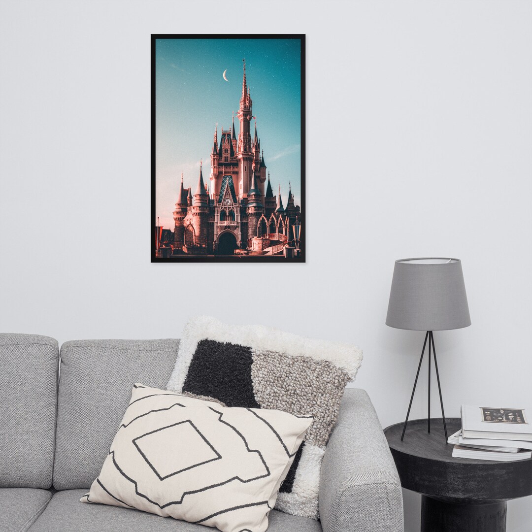 Framed Disney Castle Poster - Etsy