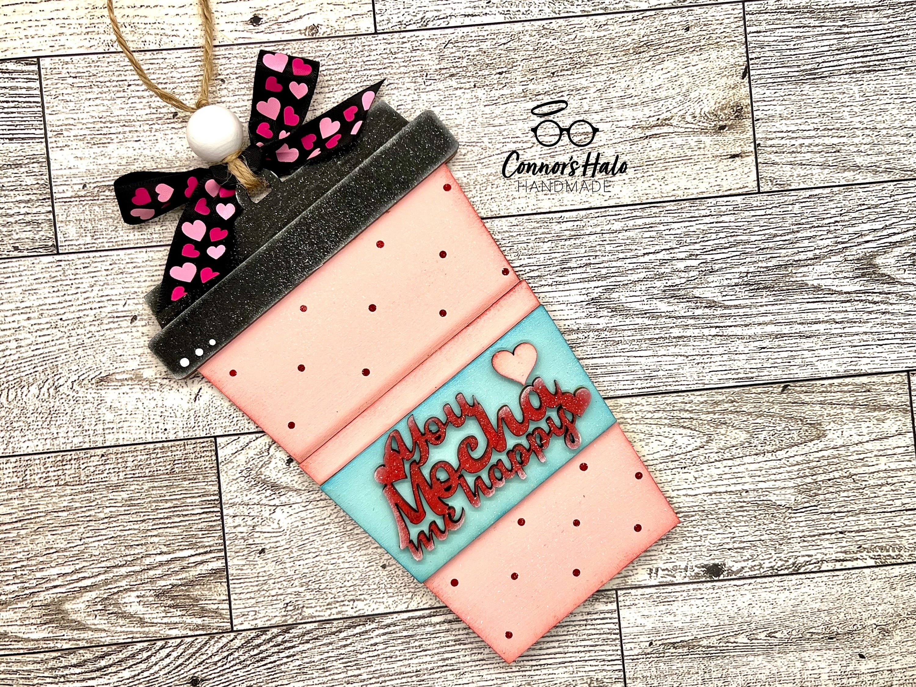 You Mocha Me Happy Valentine’s Day Coffee Cup Gift Tag, Gift Card ...