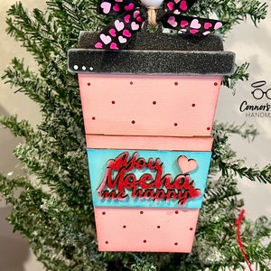 You Mocha Me Happy Valentine’s Day Coffee Cup Gift Tag, Gift Card ...