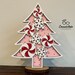 Pink Peppermint Candy Wood Christmas Tree Shelf Sitter, 10x8, Hand ...
