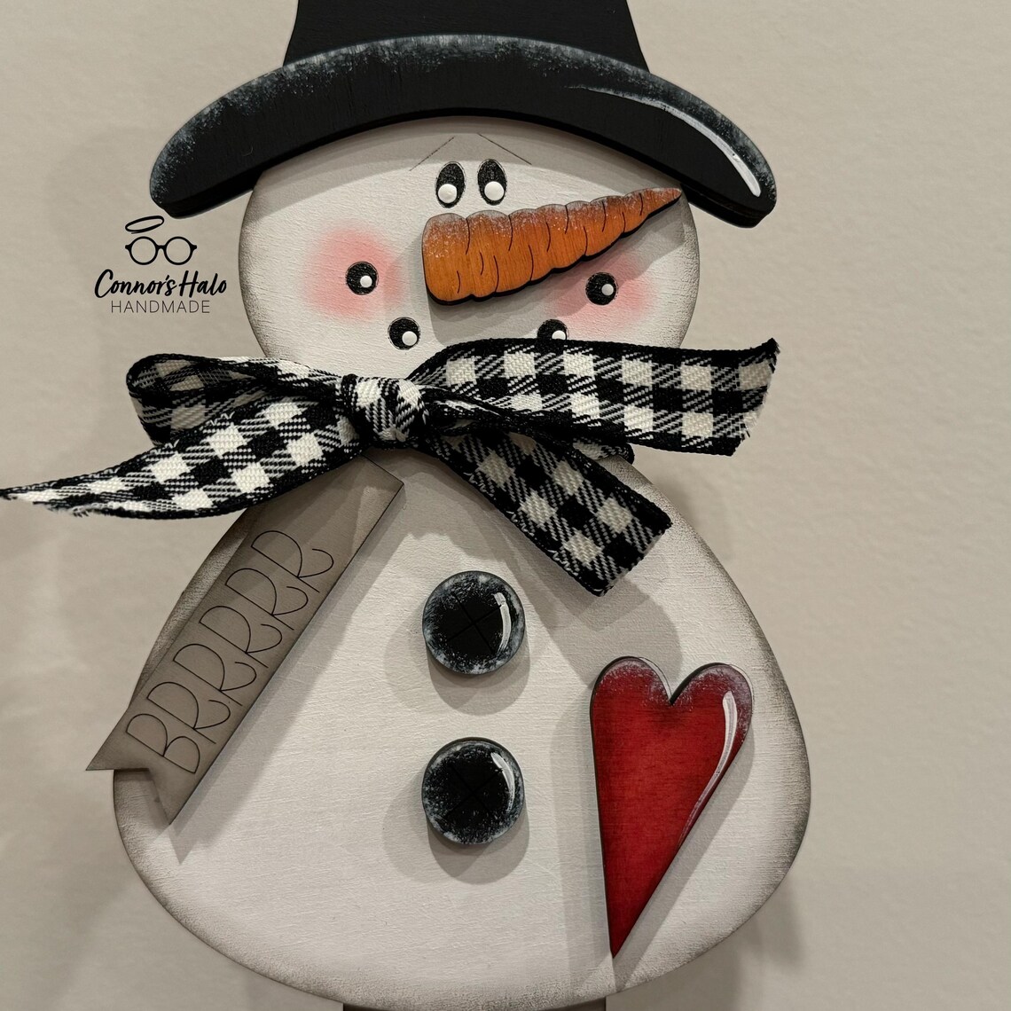 Prim Snowman Hand Painted Shelf Sitter, Winter Home Decor, Fun Mantle ...