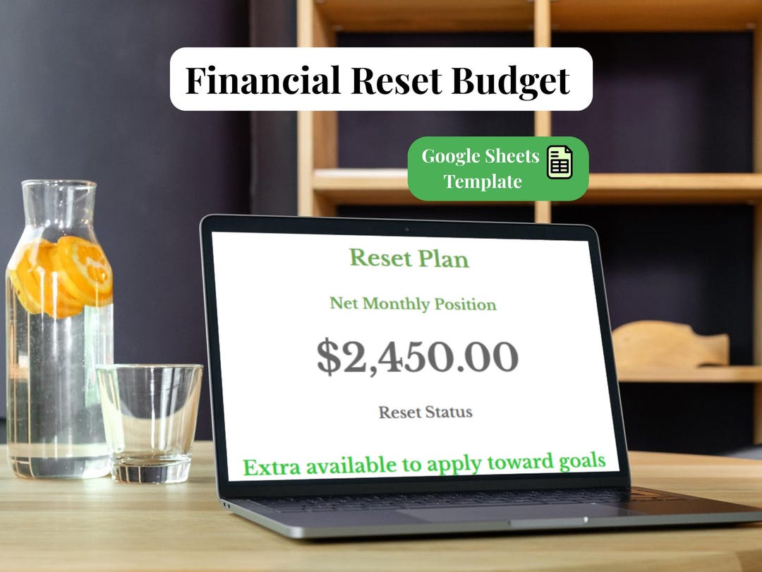 Google Sheets Budget Spreadsheet | Financial Reset Planner | Simple ...