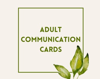 Communication Cards Non Verbal Adult - Etsy