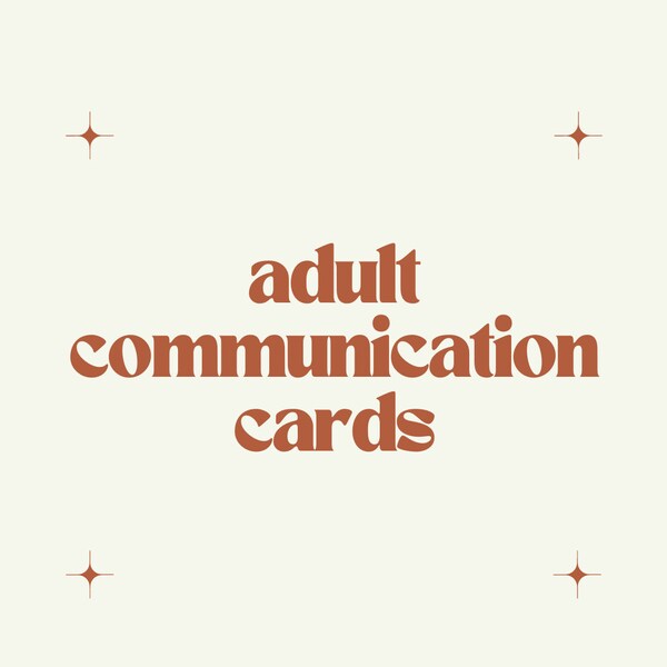 Communication Cards Adult - Etsy