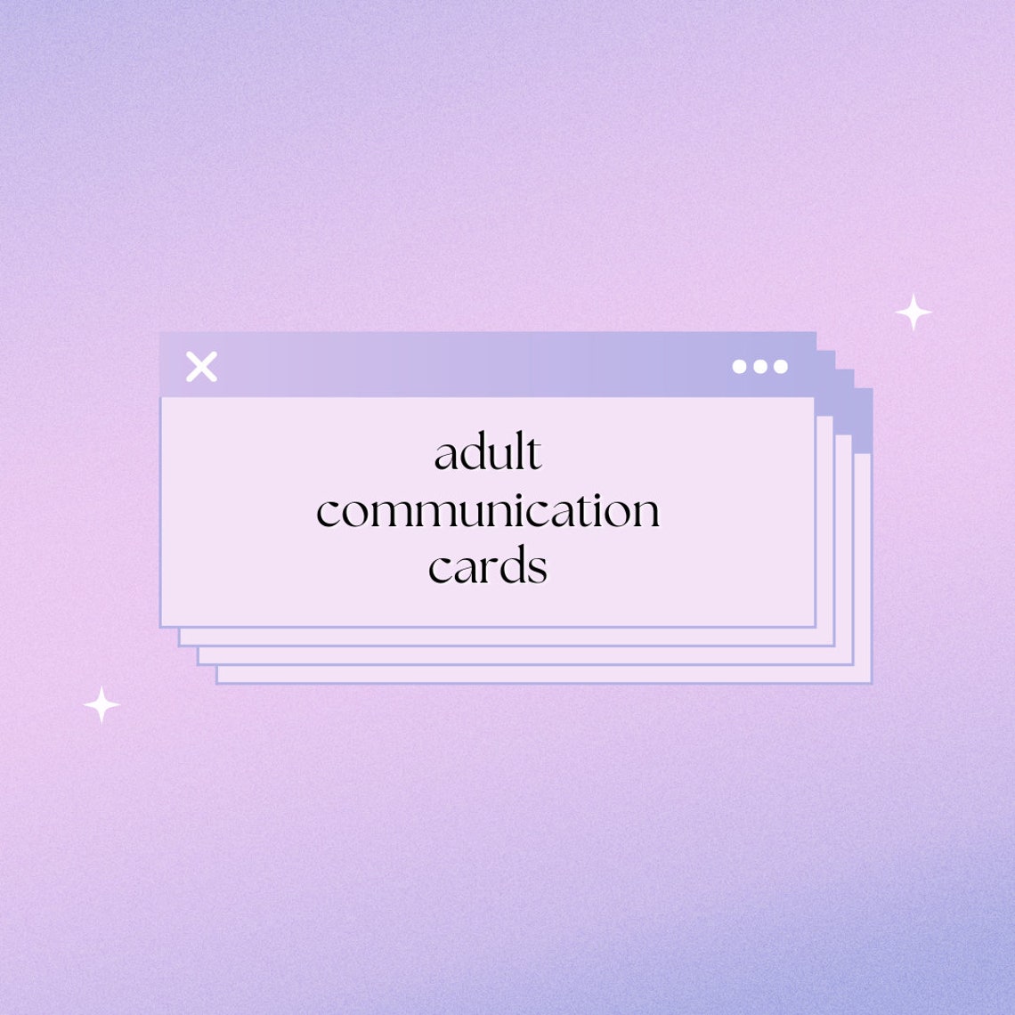 Adult Communication Cards purple Tabs - Etsy
