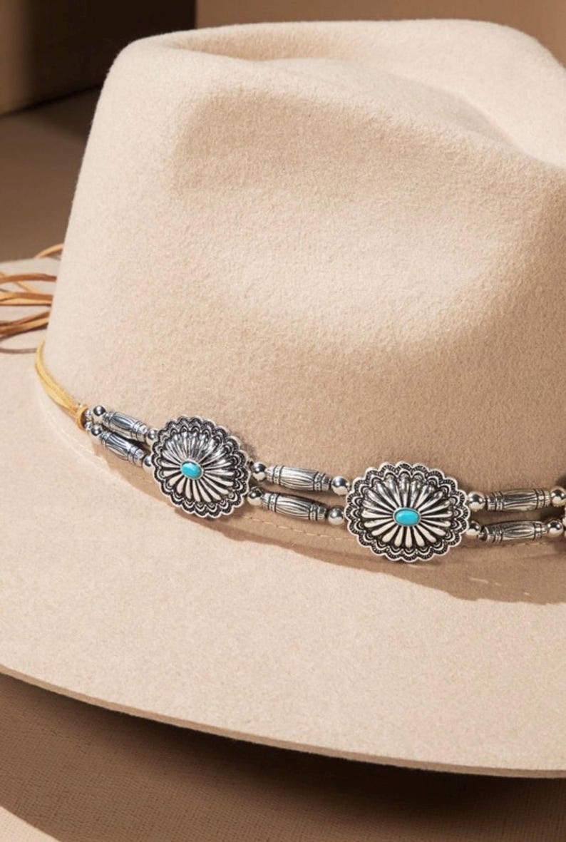 Metal Concho Hat Band - Etsy