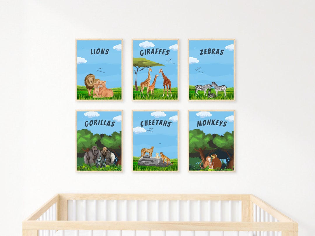 Zoo Animal Digital Prints for Nursery or Kids Room - Etsy
