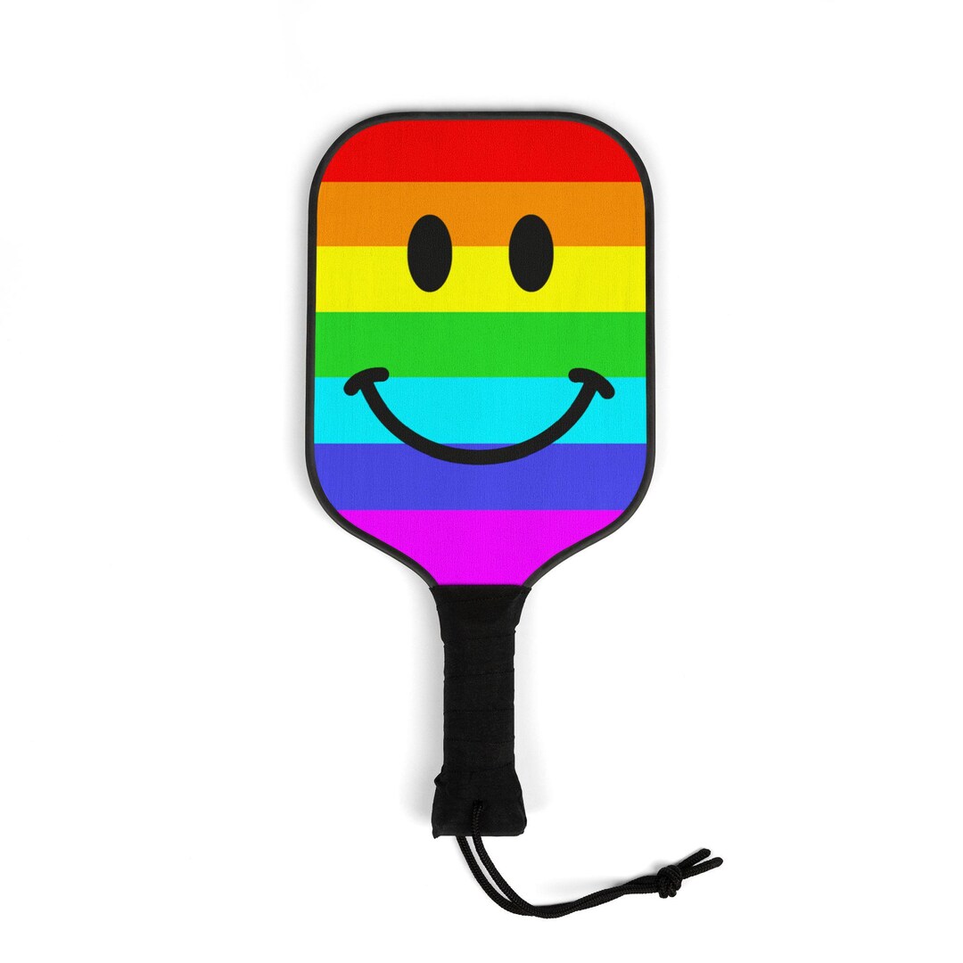 Rainbow Smiley Face, Pickleball Kit - Etsy