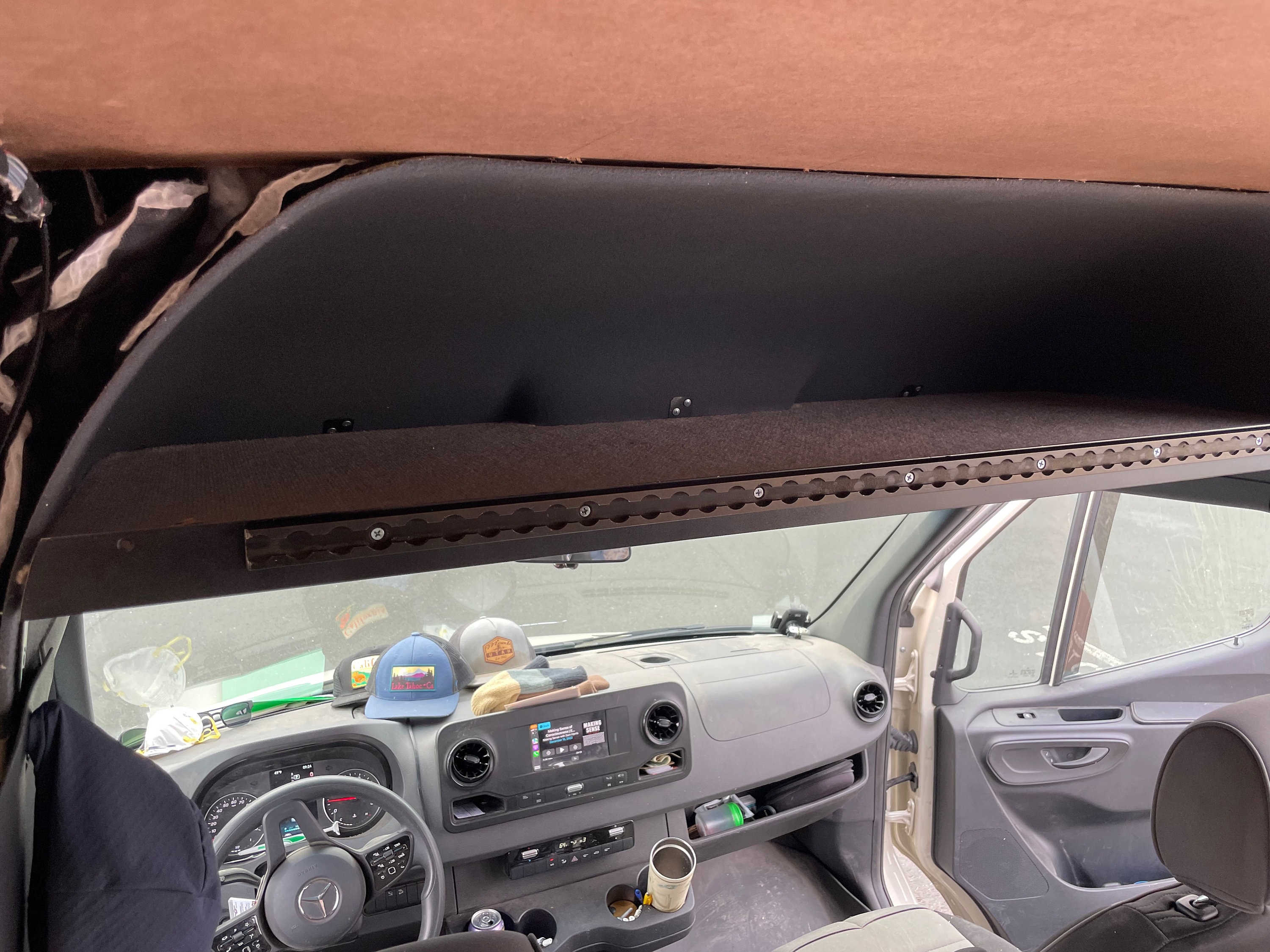 Sprinter Overhead Shelf With L Track and Lights - Etsy